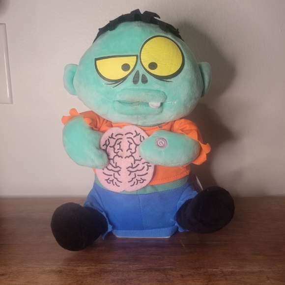 Gemmy | Toys | Gemmy Plush Animated Monster Eating A Brain Zombie ...